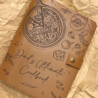 Leather Recipe Book Personalized Cookbook Binder Blank Recipe Book ...