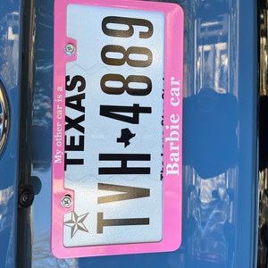 Custom License Plate Frame Laser Engraved on High Quality Anodized ...