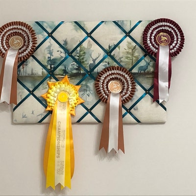Horse Rosette Display Board, Fabric Noticeboard, Wall Decor, Memoboard ...
