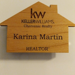 Custom House Shaped Name Tag - Etsy