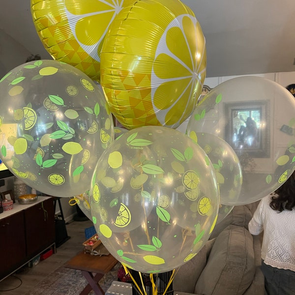 Lemon Balloons - Lemon Squeezy - Main Squeeze - Fruit Balloons - Lemon ...