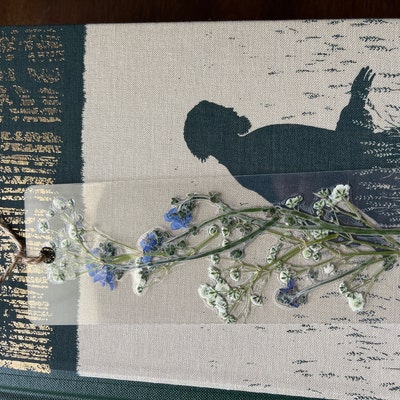 Forget Me Not Bookmark Real Dried Flowers Gift for Reader Bookmark for ...