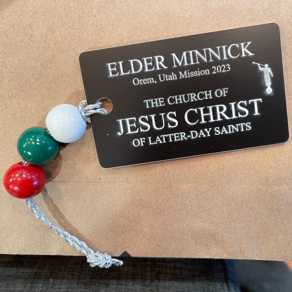 Personalized LDS Missionary Name Tag Ornament – Custom Mission Keepsake ...