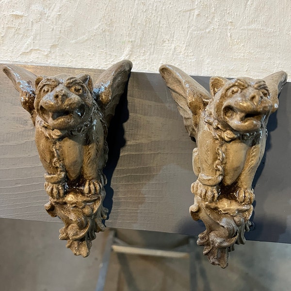 Gargoyle Wall Hangings Set of Two 2 Small Hanging Gargoyles Renaissance ...