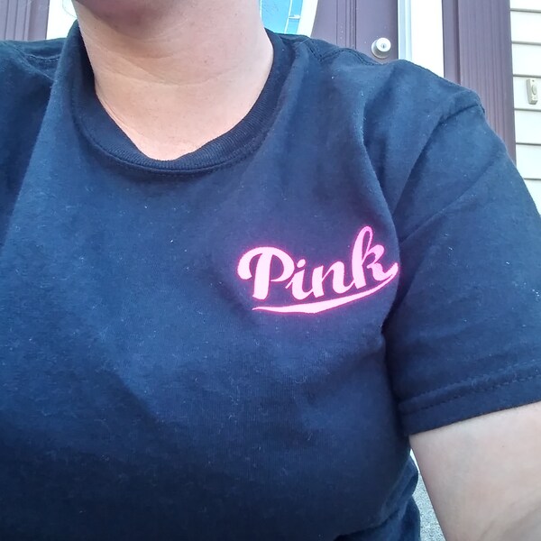 VS Pink Cursive Inspired Iron on Vinyl Decal Heat Transfer - Etsy