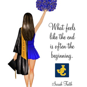 Cheerleader Graduation Card Printable Cheer Class of 2024 Cheer ...