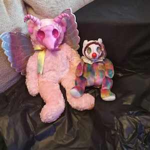 Red Hypnotic Clay Face Plush Teddy Bear - Etsy