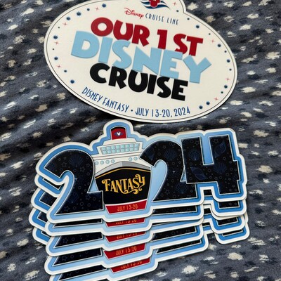 Our 1st Disney Cruise Ship Name Tag Family Magnet Personalized Disney ...