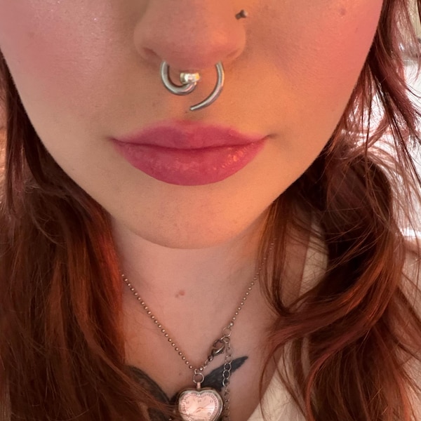 Spiral Septum Ring Silver Steel 0g 2g 4g 6g 8g 10g 12g 0 2 4 6 8 10 ...