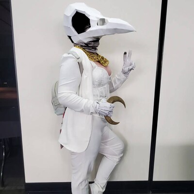 Crow Raven Skull Mask Papercraft, Printable DIY PDF Template, Paper ...