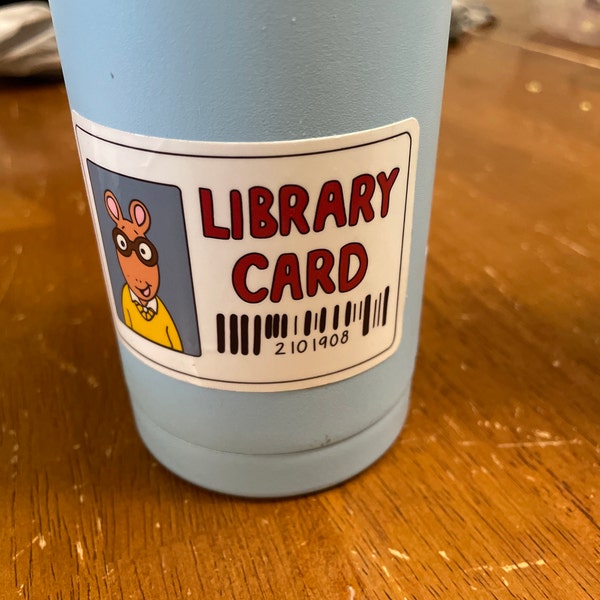 Library Card Sticker / Arthur Inspired Sticker - Etsy