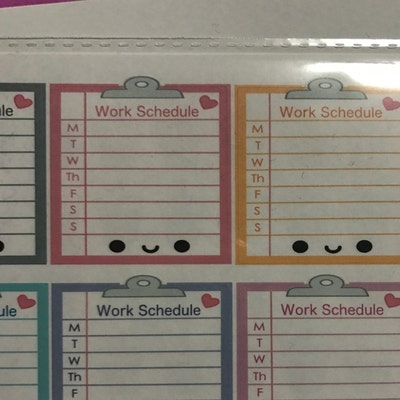 Happy Study Full Box Tracker Reminder Cute Kawaii Planner Stickers Erin ...