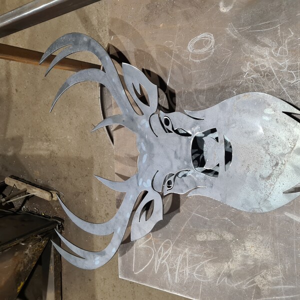 Deer Head Silhouette, Stag Shape SVG, Pdf, Dxf, Png, Deer Face Clipart ...