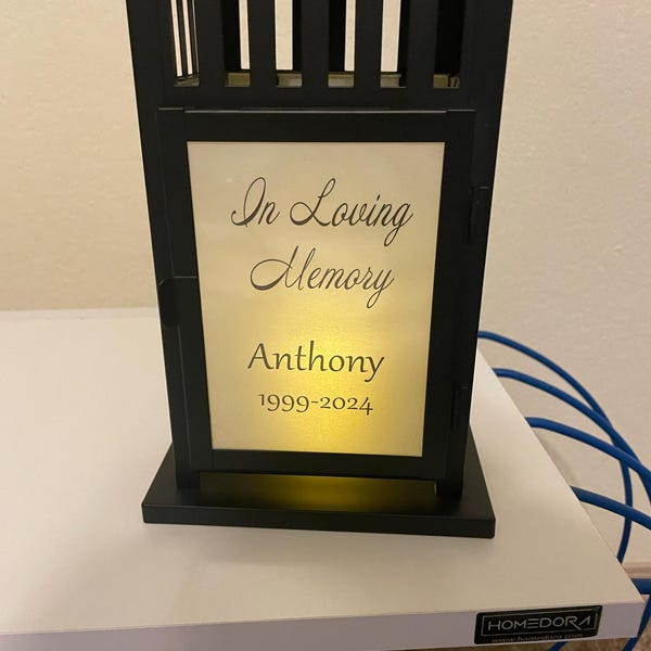 Keep the Light On, Photo Lantern, Memorial Lantern ,memorial Candle ...