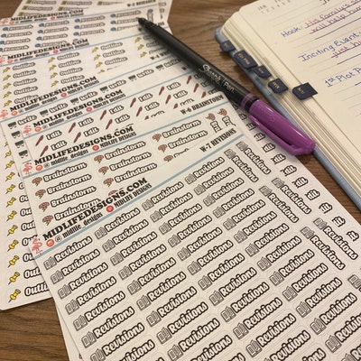 NOVEL WRITING Sticker Kit Novel Writing Planner Stickers, Deadline ...