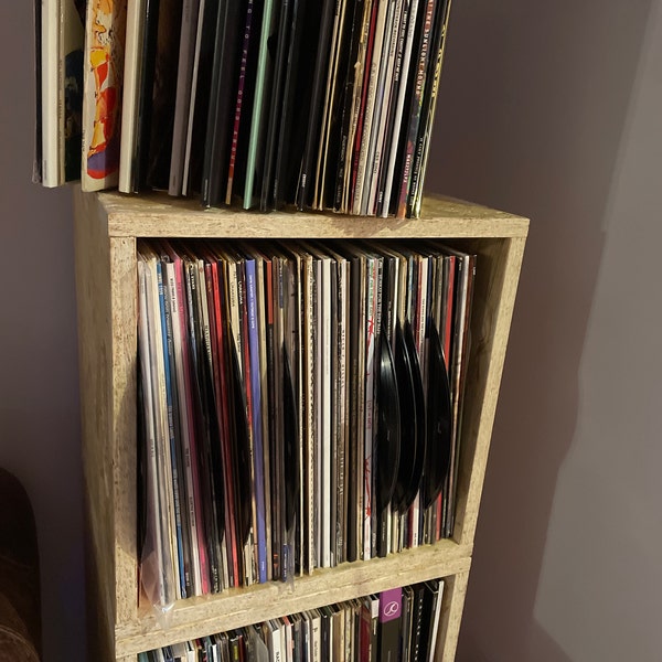 3 Pack 1/2 Width 12" Osb Record Crate - Etsy