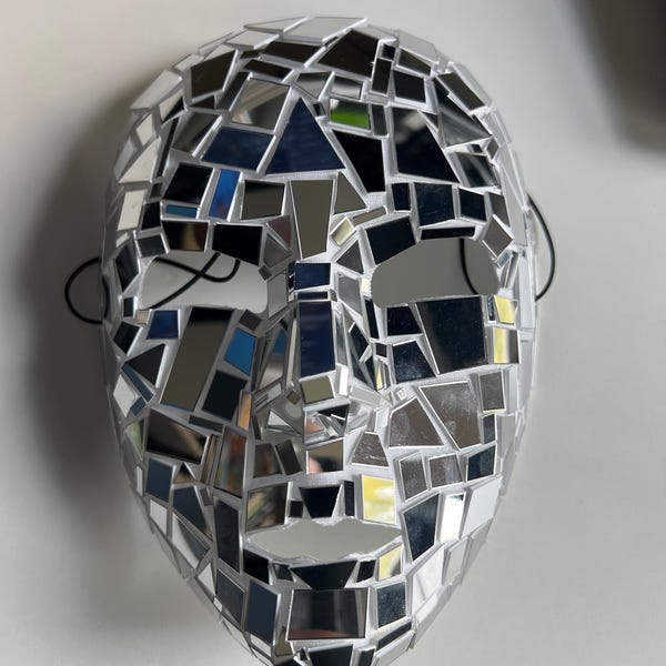 Shattered 'glass' Plastic Mirror Mask Full Face - Etsy