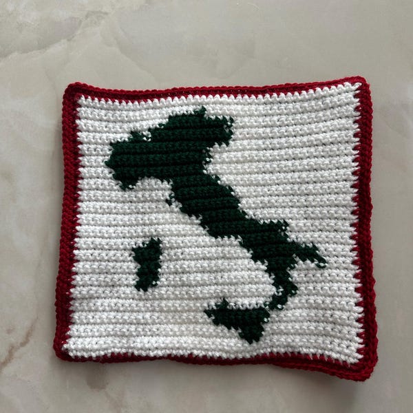 2 Crochet Patterns / World Map Placemat Set, Tapestry Crochet, Dining ...