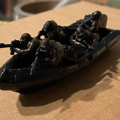 US Navy Seals RHIB Boat Assault 3D Printed Mini's Modern Wargaming 28mm ...