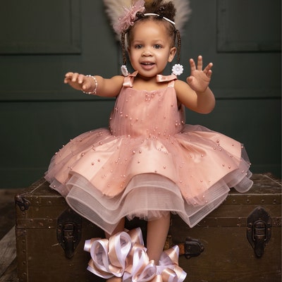 Powder Pink Birthday Tutu Dress,baby Prom Dress Ball Gown Toddler First ...