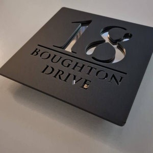 K Smart Sign Bellissima S1 Laser Cut Matt Grey & Silver Mirror Floating ...