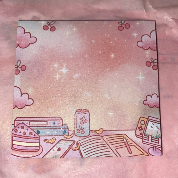 Study Break Sticky Note | Aesthetic Cute Kawaii Stationery - Etsy