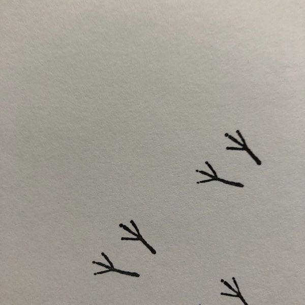 Bird Tracks Rubber Stamp - Etsy