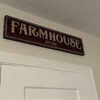 Farmhouse Wood Sign, Personalized Established Date Gift, Custom ...