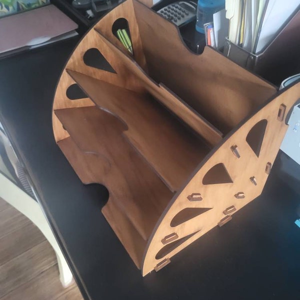 Office Desk Organizer Wood, Document Holder Desk, Document Rack ...