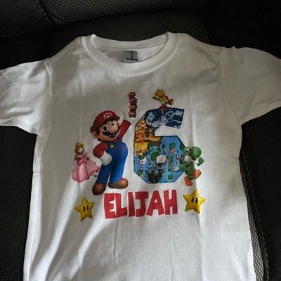Super Mario Birthday Shirt for Boys , Super Mario Custom Shirt, Super ...