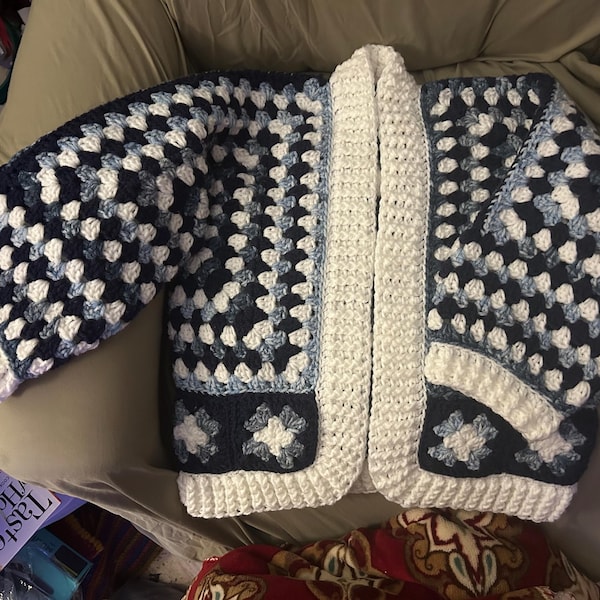 Granny Square Hexi Cardi 0 - Adult Girls Ladies Boho Hexagon Jacket ...