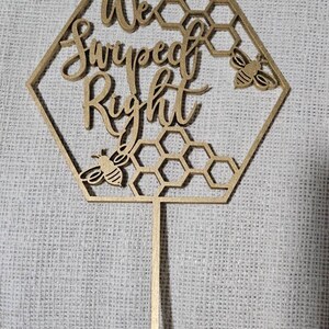 Custom Bee Cake Topper, Personalized Honeycomb Cake Topper, Bee Themed ...