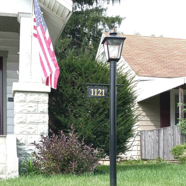 Light Pole Ladder Rest Number Signs - Lamp Post Address Plaque ...