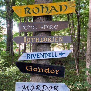 6 Hand Painted Wood Directional Signs Destination Sign Arrow Sign ...