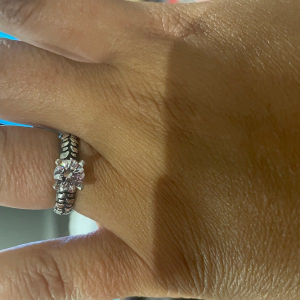 Ladies Mud Bogger Tire Tread Solitaire Engagement Ring - Sterling ...