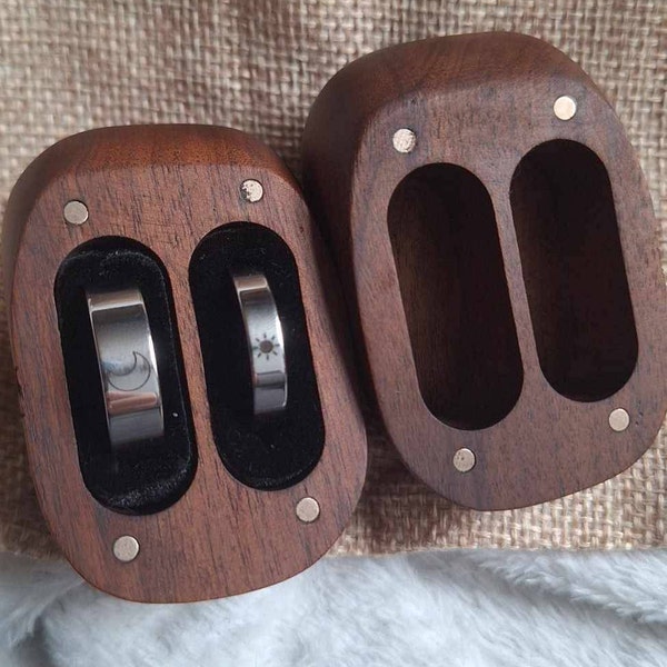 Personalised Yin and Yang Couples Rings, Stainless Steel. 4/6mm ...