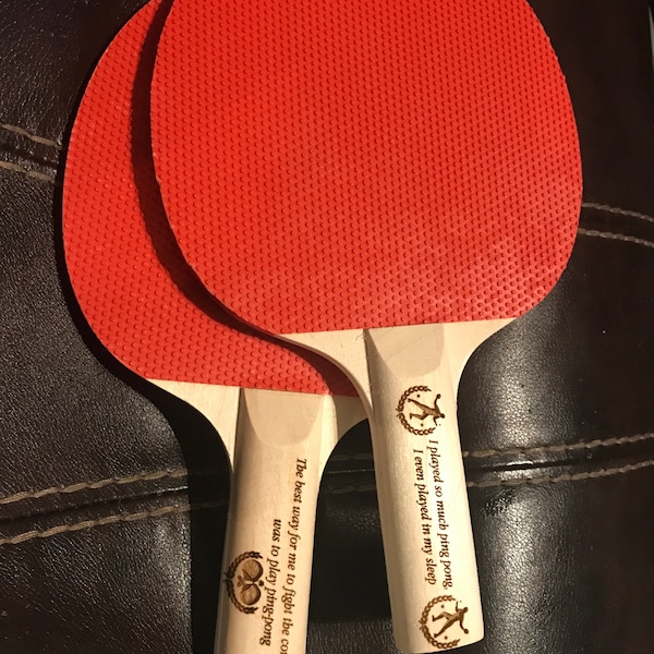 Custom Ping Pong Paddle - Any Text Engraved for Free - Table Tennis ...
