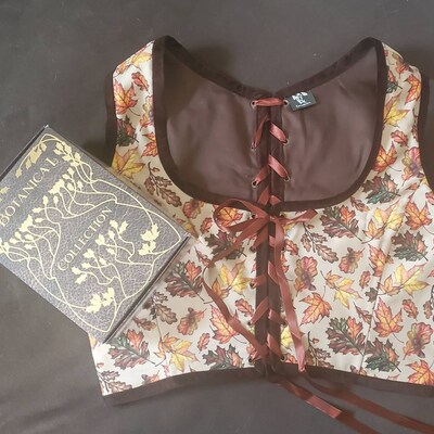 Hobbit Bodice, Autumn Renaissance Corset Oak Cottagecore Style Corset ...