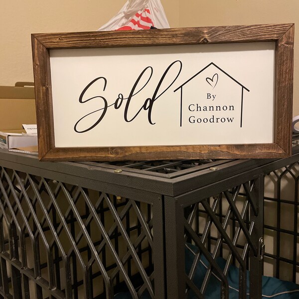 Realtor Sold Sign | Personalized Sold Photo Prop | Realtor Closing Sign ...