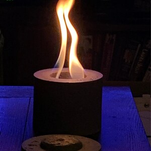 Mini Concrete Countertop Fire Pit With Lid Tabletop - Etsy