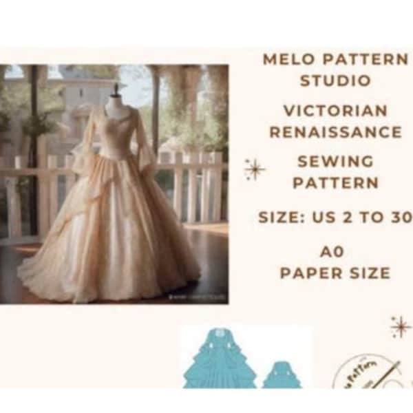 Bridgerton Gown Sewing Pattern, Bridgerton Dress, Renaissance Dress ...