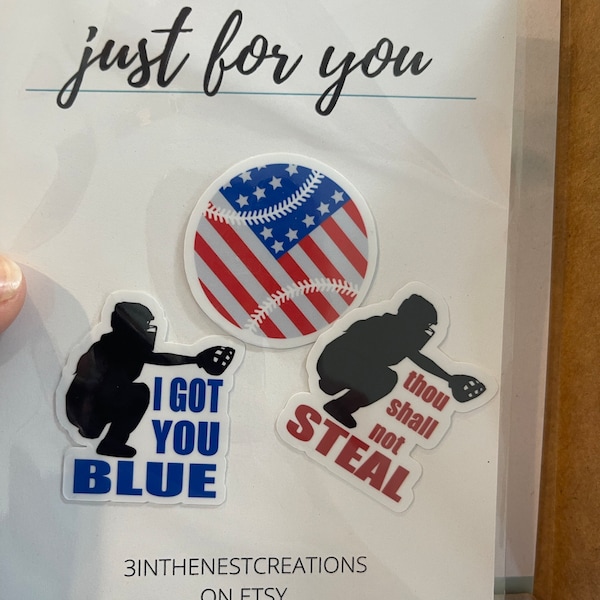 I Got You Blue Sticker, Catcher's Mask, Helmet Sticker, Umpire Sticker ...