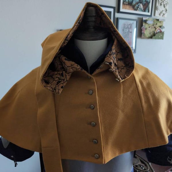 Medieval Liripipe Hood From the 14th Century Made of Wool and Printed ...