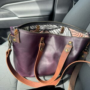 The Jade Slip Thru Tote Handmade Leather Tote Bag Green Leather ...
