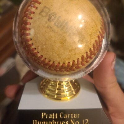 Clear SOFTBALL Display, With Name Plate HOME RUN or Game Ball Display ...