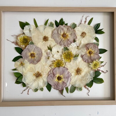 11x14 Custom Floral Shadow Box Wedding Flower Shadow Box - Etsy