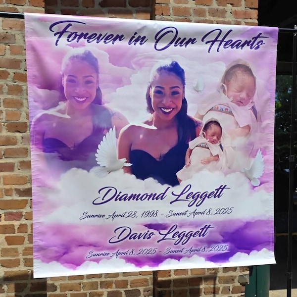 Memorial Backdrop, in Loving Memory Banner, Repass Backdrop, Funeral ...
