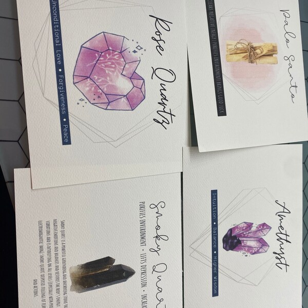 Fluorite Gemstone Meaning Card | Printable Crystal Card for Gift Set - Etsy