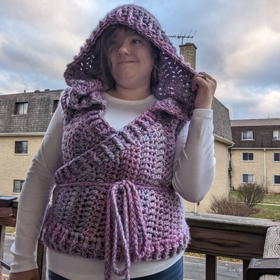PATTERN Crochet Chunky Bulky Wrap Vest - Etsy