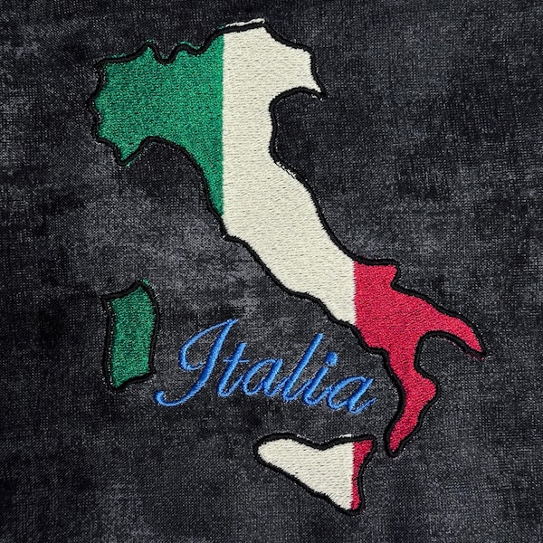 Italian Boot Flag - 5x7 Embroidery Design, Italia Embroidery File ...